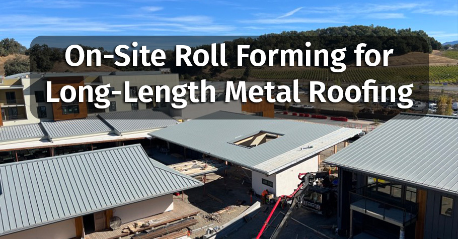 On-Site Roll Forming for Long-Length Metal Roofing